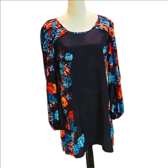 love, Fire | Dresses | Love Fire Floral Print Dress On Black Background ...
